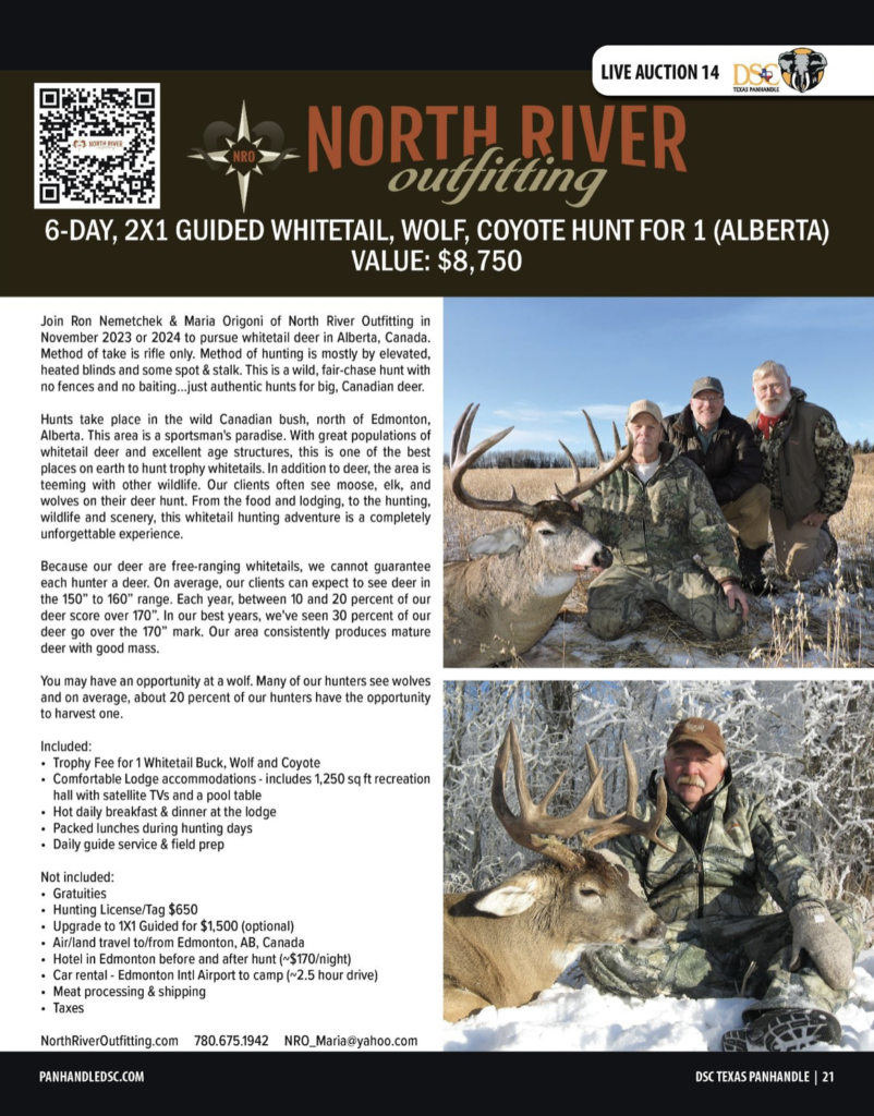6-DAY, 2X1 GUIDED WHITETAIL, WOLF, COYOTE HUNT FOR 1 (ALBERTA) W/ NORTH ...